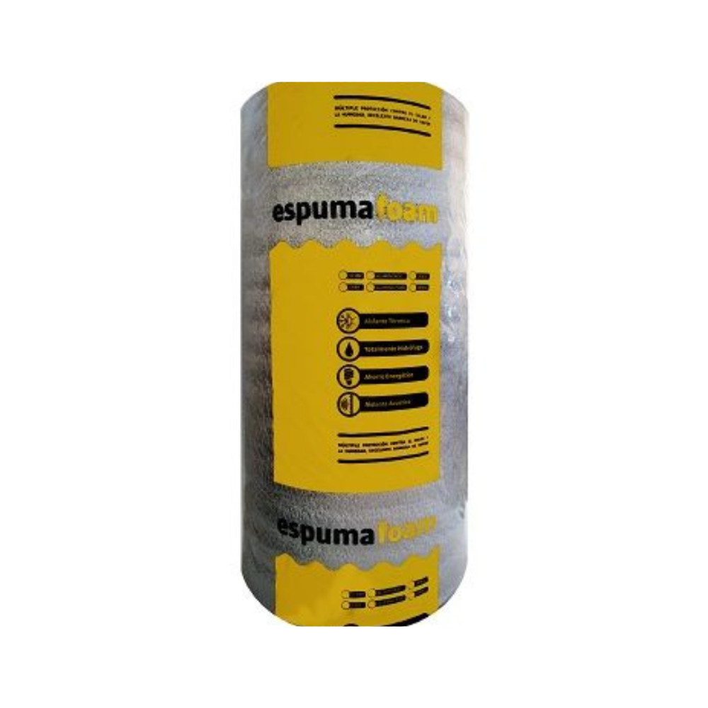 ESPUMA CON FILM METALIZADO 5MM FOAM 1×20 MTS. (H5MR) | NE Distribuciones