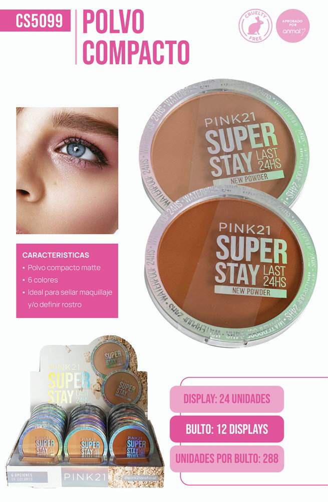 Pink 21 Polvo Compacto Super Stay | TIENDANEVSKY