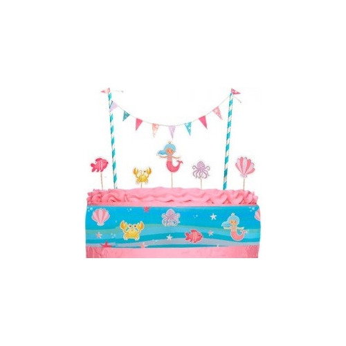 Topper con Banderin Sirena | Taller Creativo