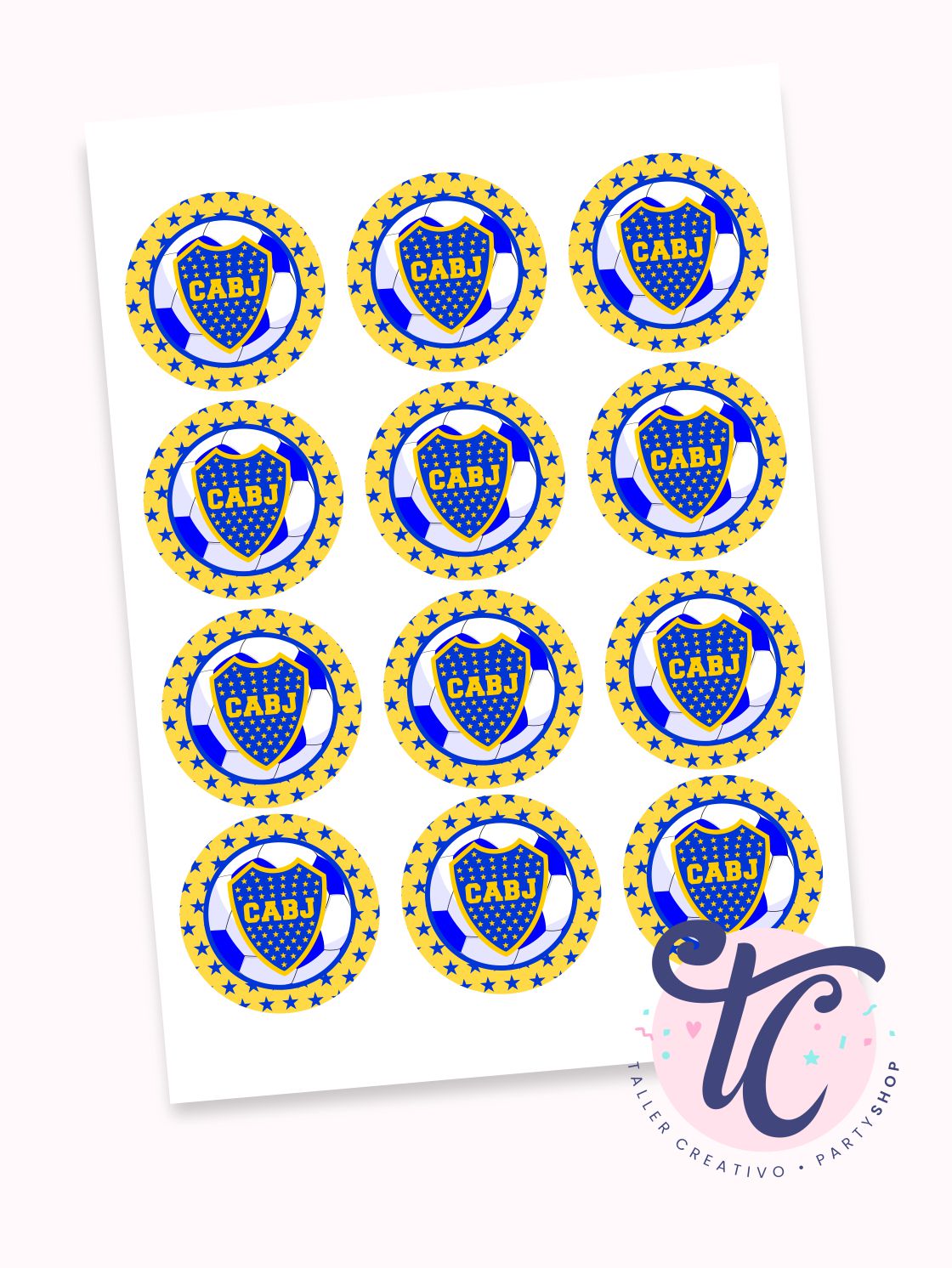 Stickers Boca x12 | Taller Creativo