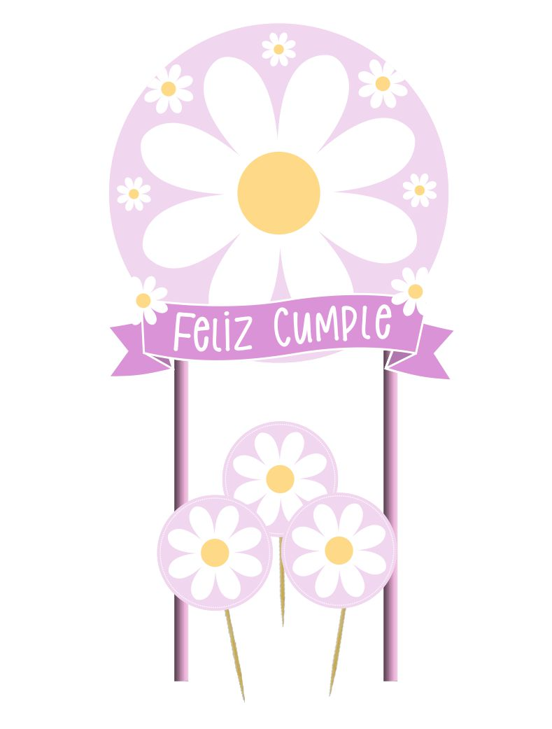 Topper XL Margarita Lila | Taller Creativo