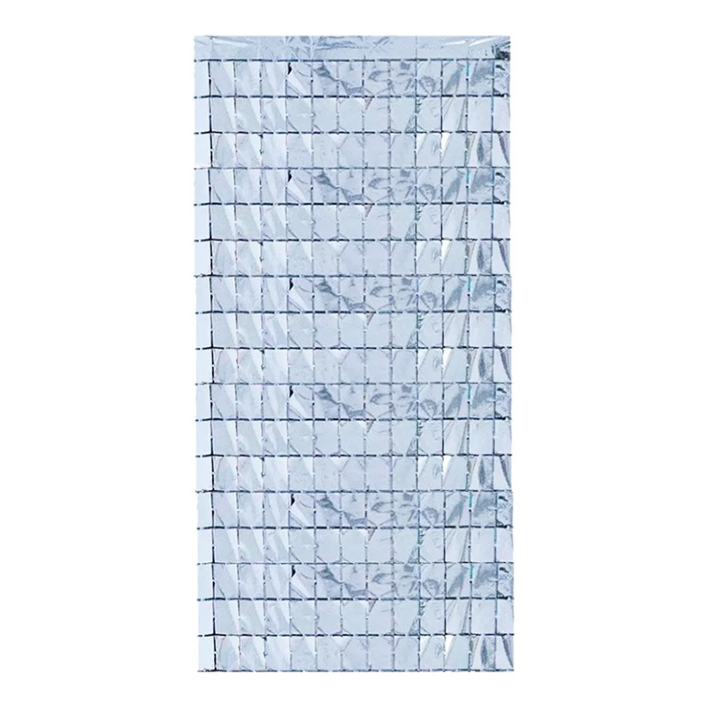 Cortina Square Metalizada Plata | Taller Creativo