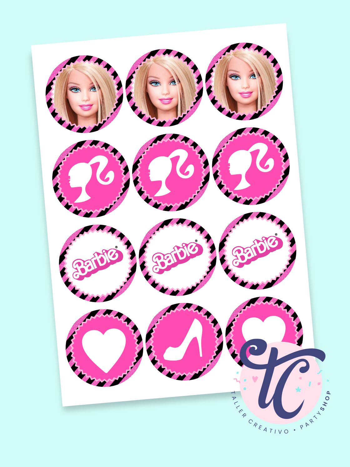Stickers Barbie 2 x12 | Taller Creativo