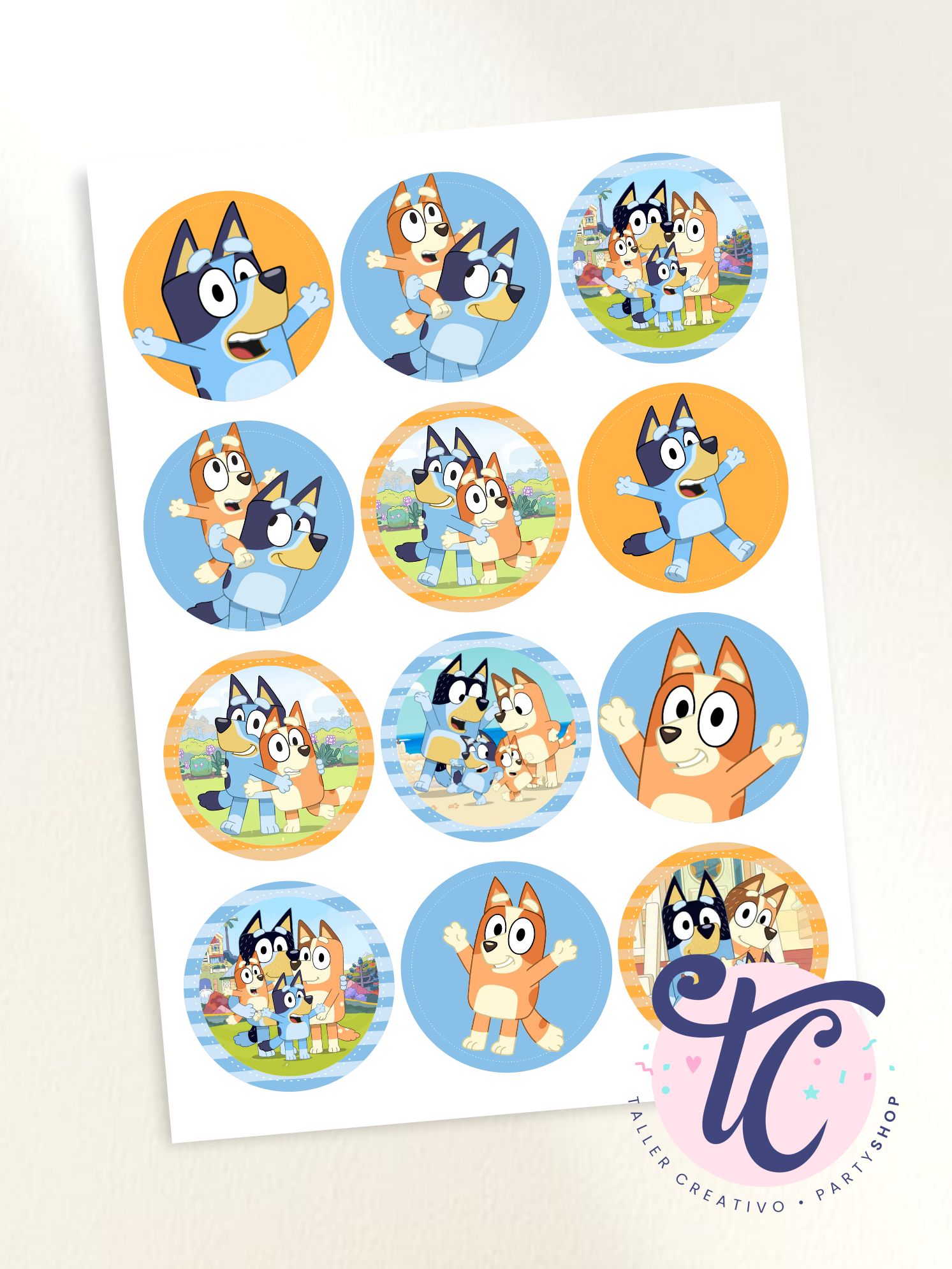 Sticker TC Bluey x12 | Taller Creativo