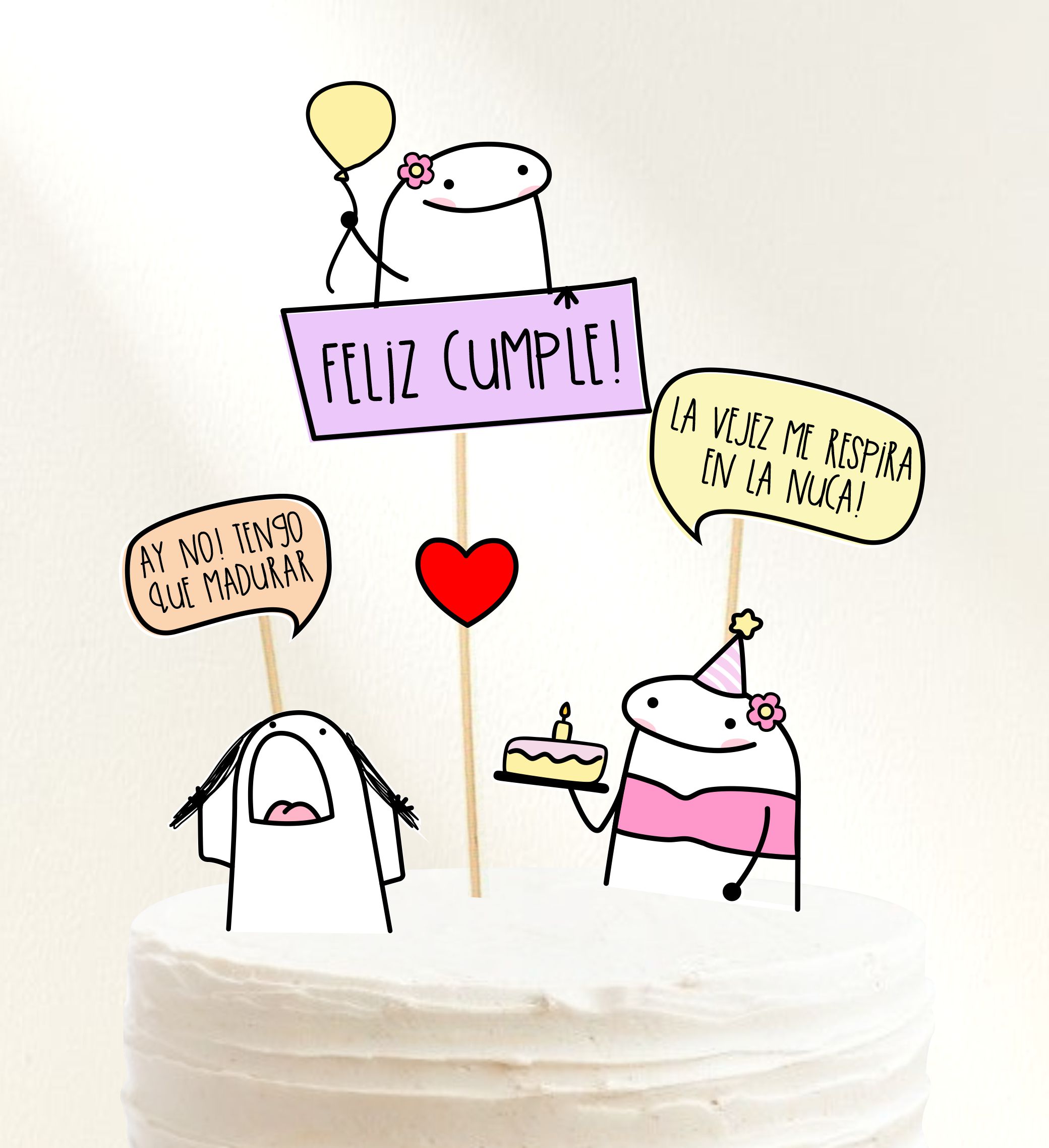 Cake Topper Flork Mujer | Taller Creativo