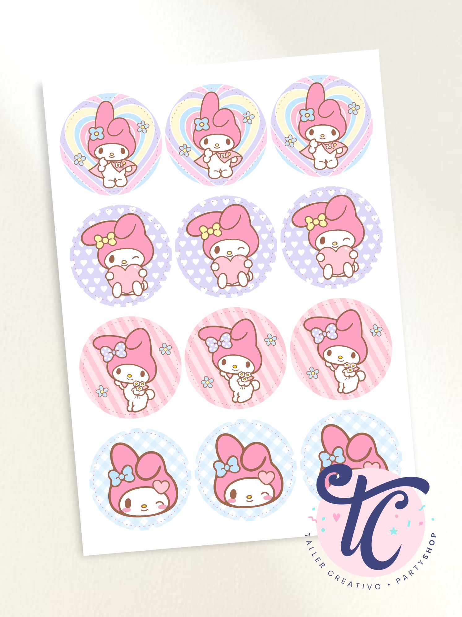 Sticker TC My Melody x12 | Taller Creativo