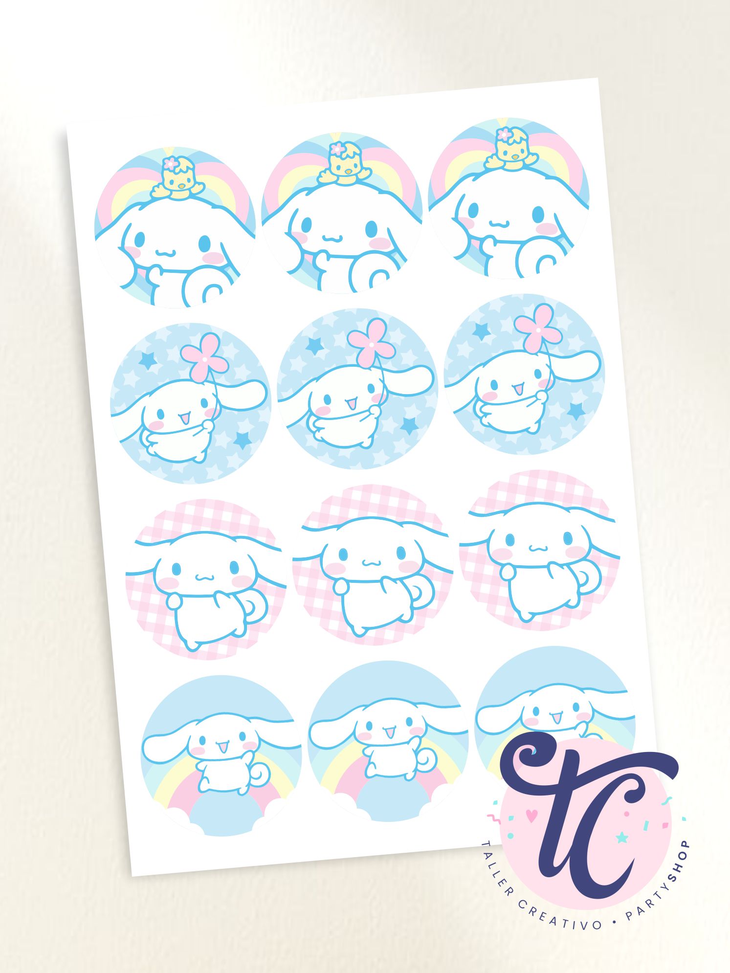 Sticker TC Cinnamoroll x12 | Taller Creativo
