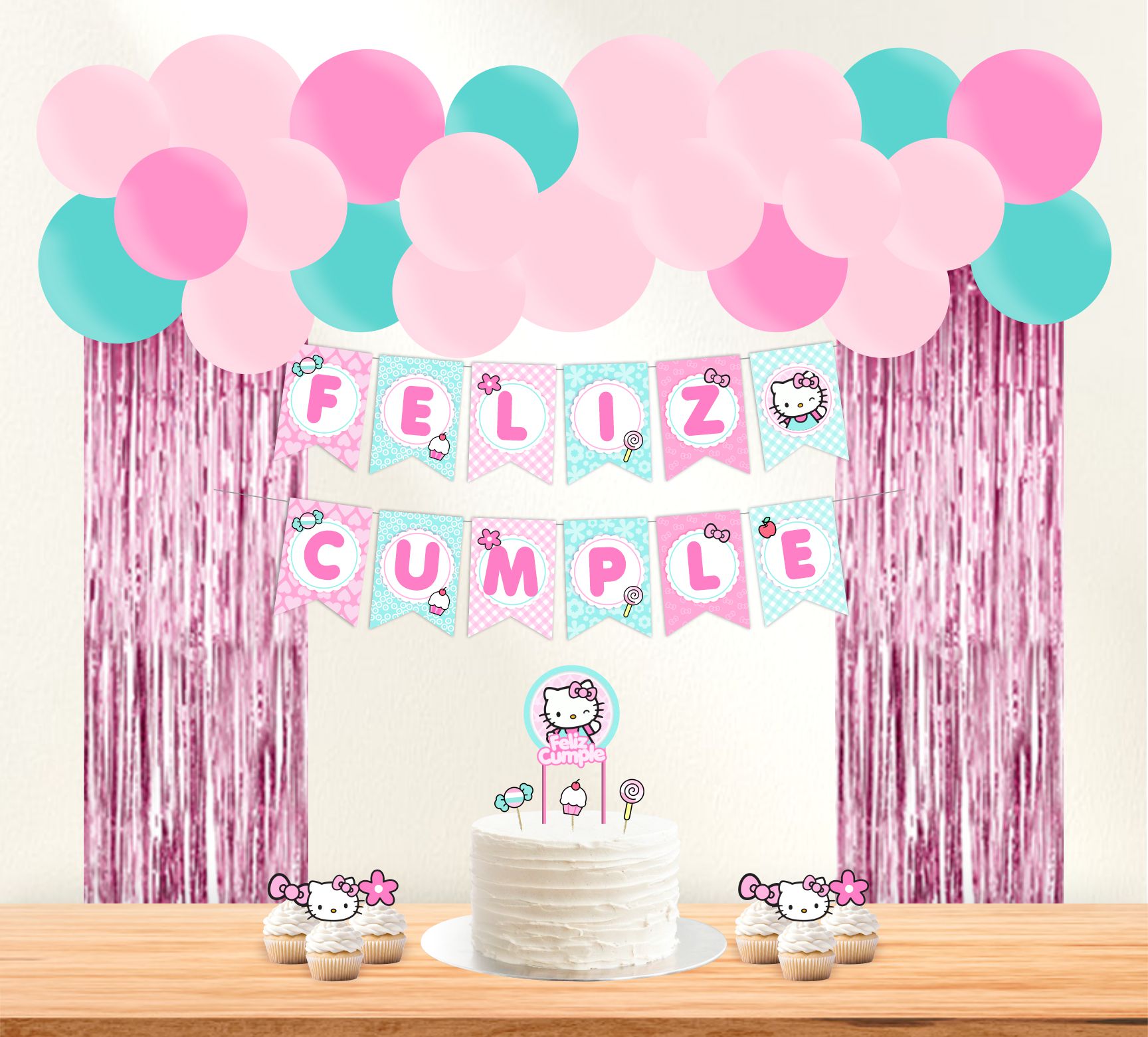 Combo Kit Deco Party Hello Kitty | Taller Creativo