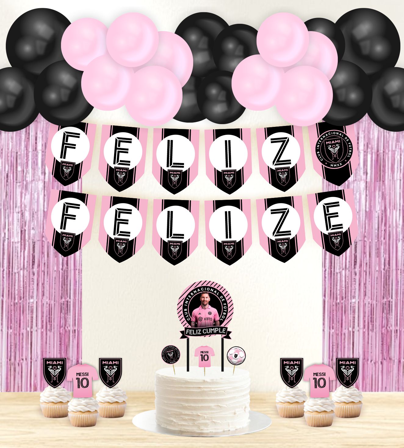 Combo Kit Deco Party Inter Miami | Taller Creativo