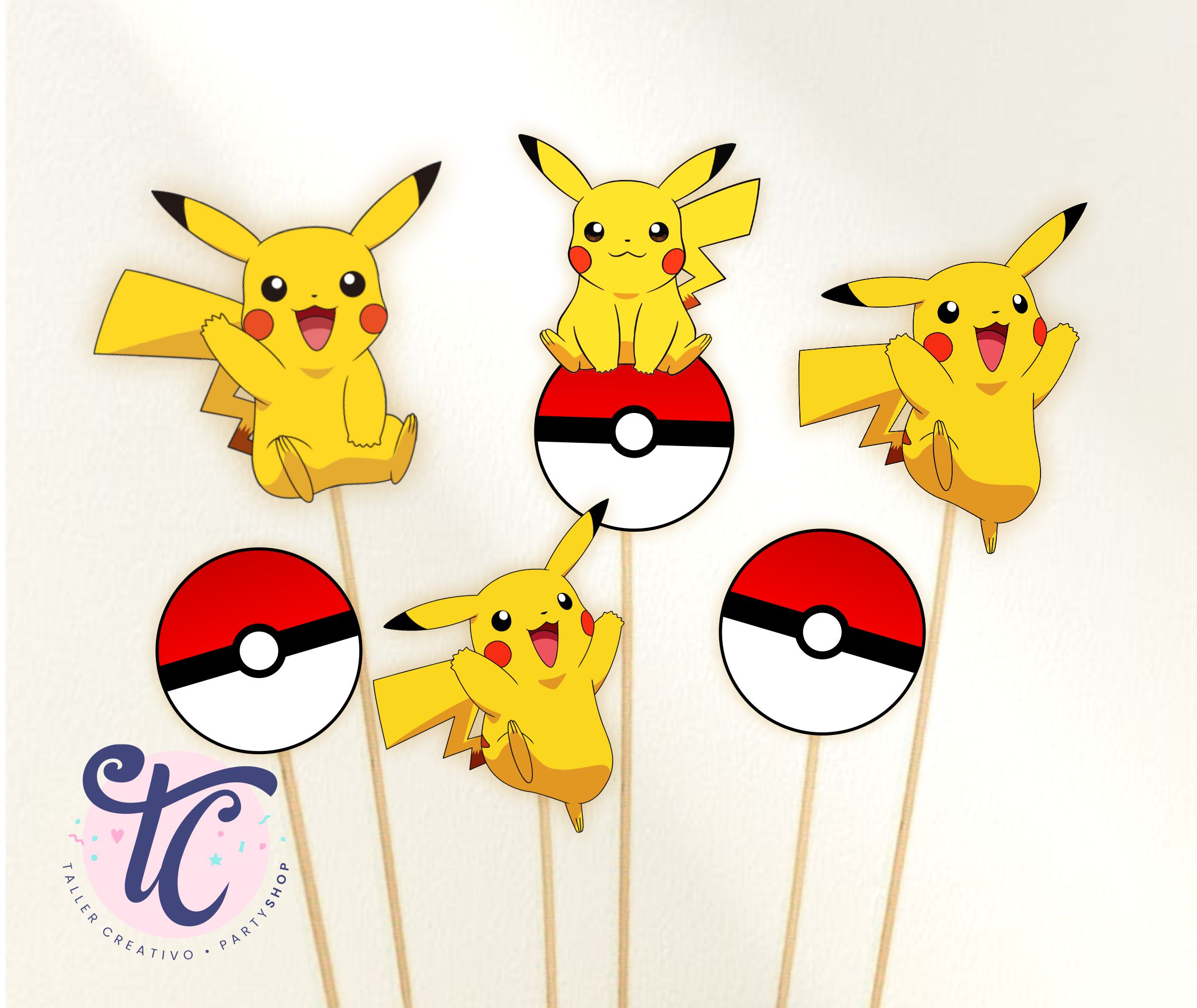 Set Toppers Pikachu | Taller Creativo