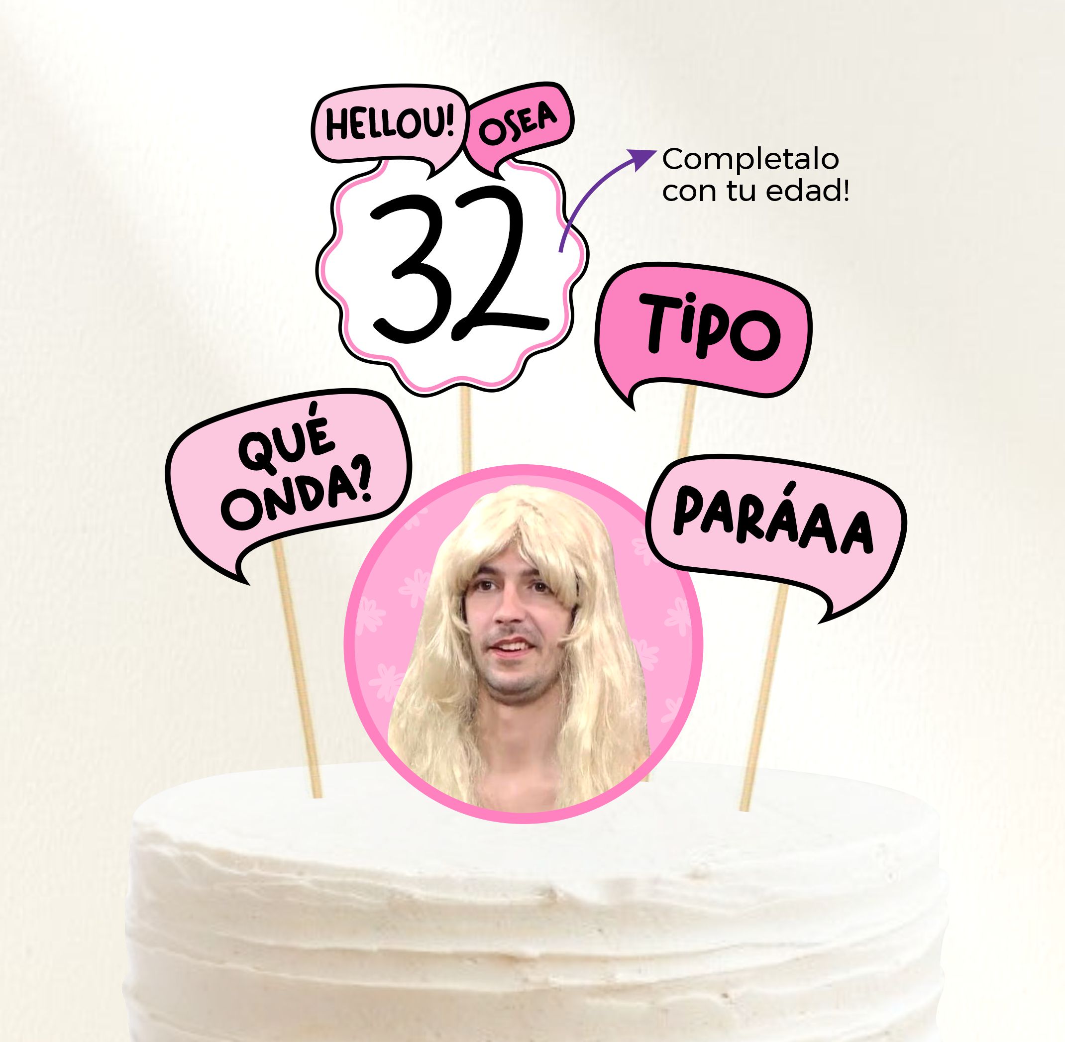 Cake Topper Caro Pardíaco | Taller Creativo