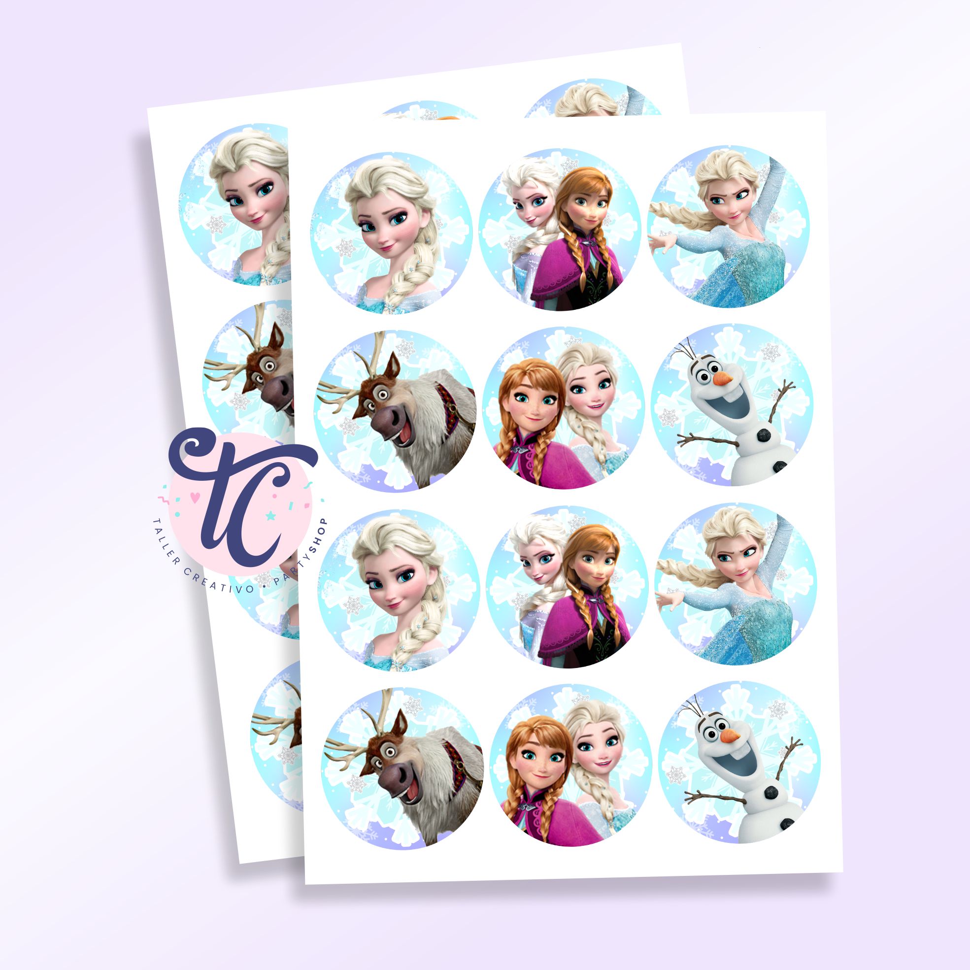 Sticker TC Frozen x12 | Taller Creativo