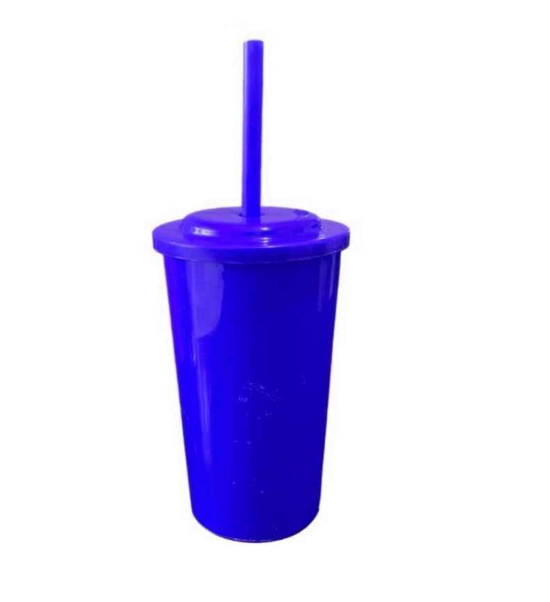 Vaso Sorbito con Tapa y Sorbete Azul | Taller Creativo