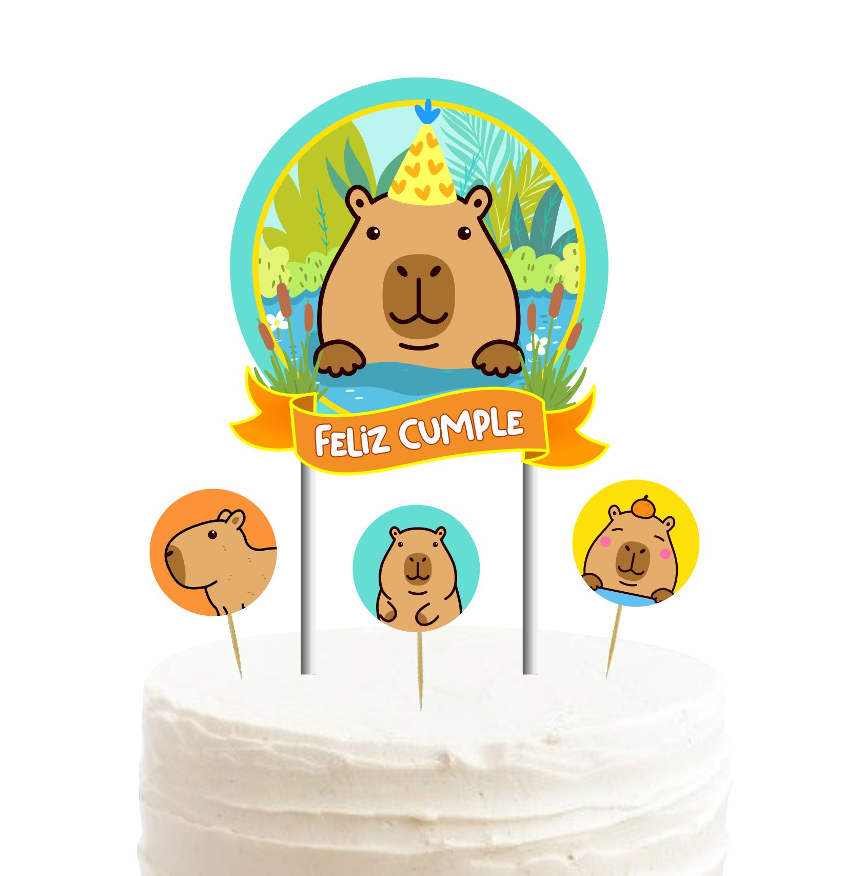 Topper XL Capibara Bonete | Taller Creativo