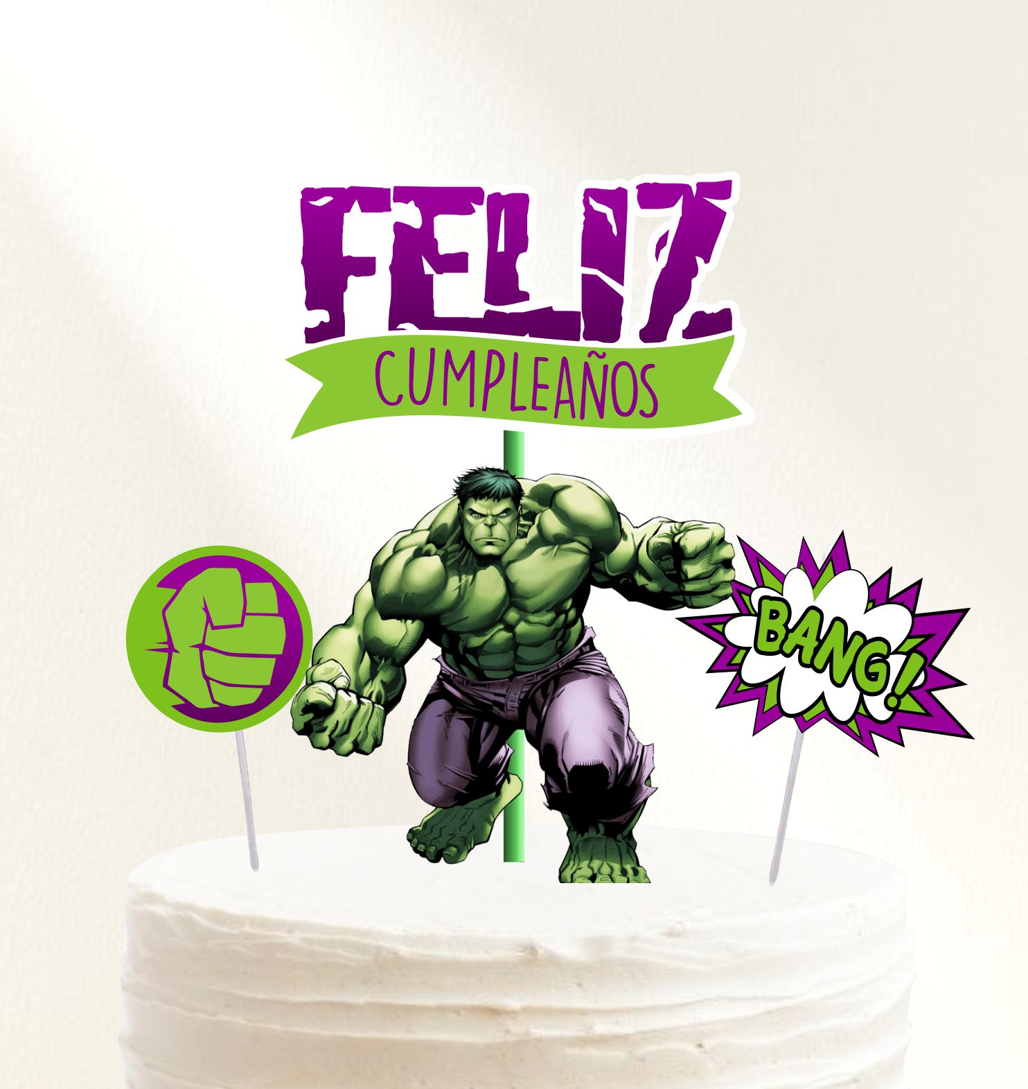 Cake Topper Hulk | Taller Creativo