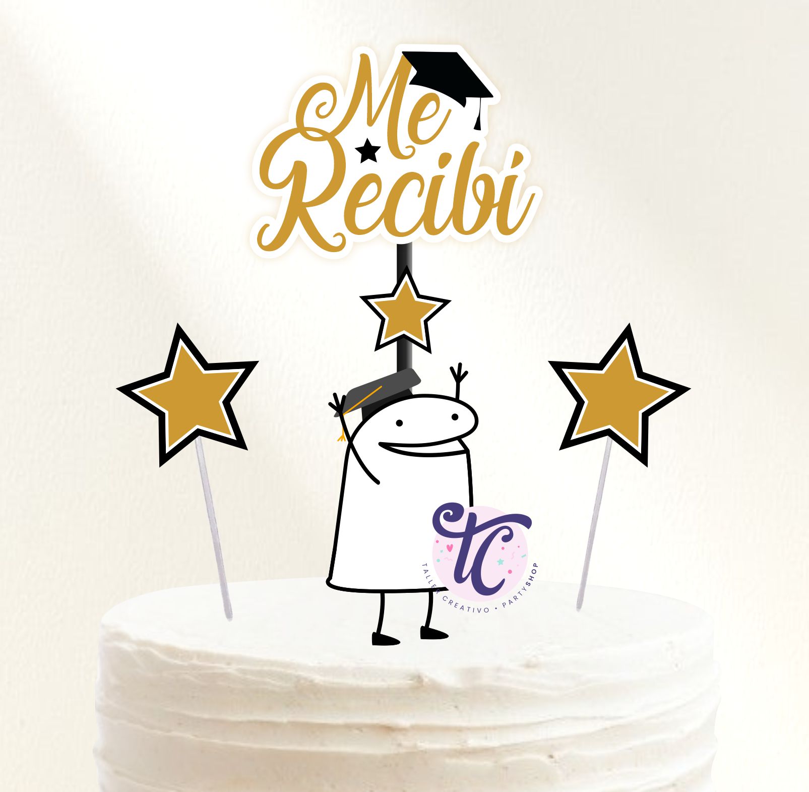 Cake Topper Me Recibi Flork | Taller Creativo