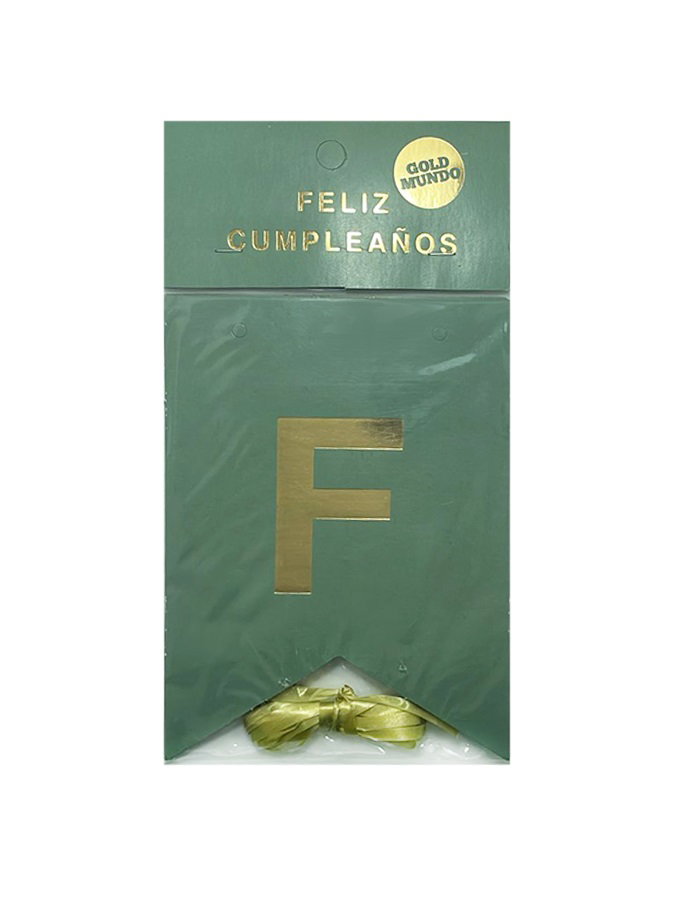 Banderin Party FC Liso Verde Natural | Taller Creativo