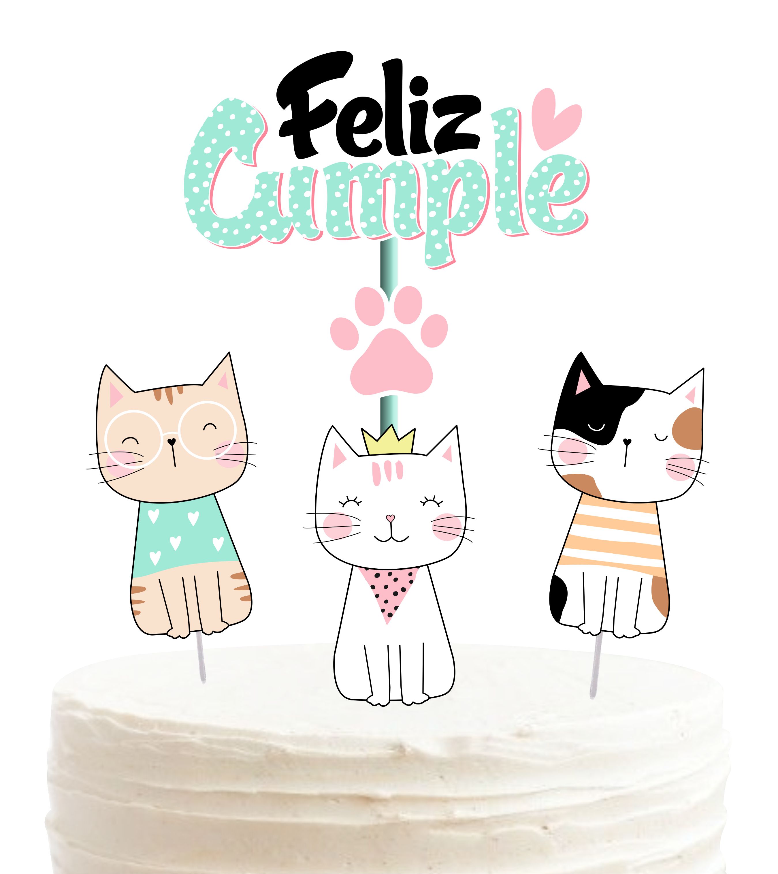Cake Topper Gatitos Kitten 2 | Taller Creativo