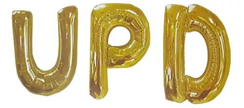 Set Globo Letras UPD Dorado 26" 65cm | Taller Creativo