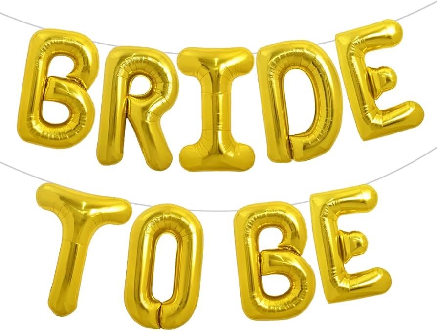 Set Globo Letras Imprenta BRIDE TO BE Dorado | Taller Creativo