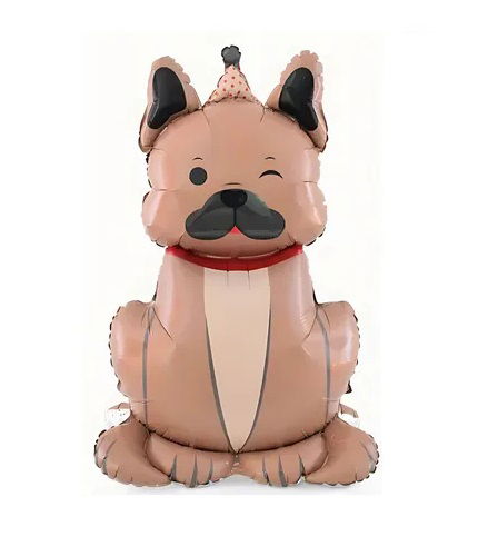 Globo Perro con Bonete 3D Marron 95cm | Taller Creativo