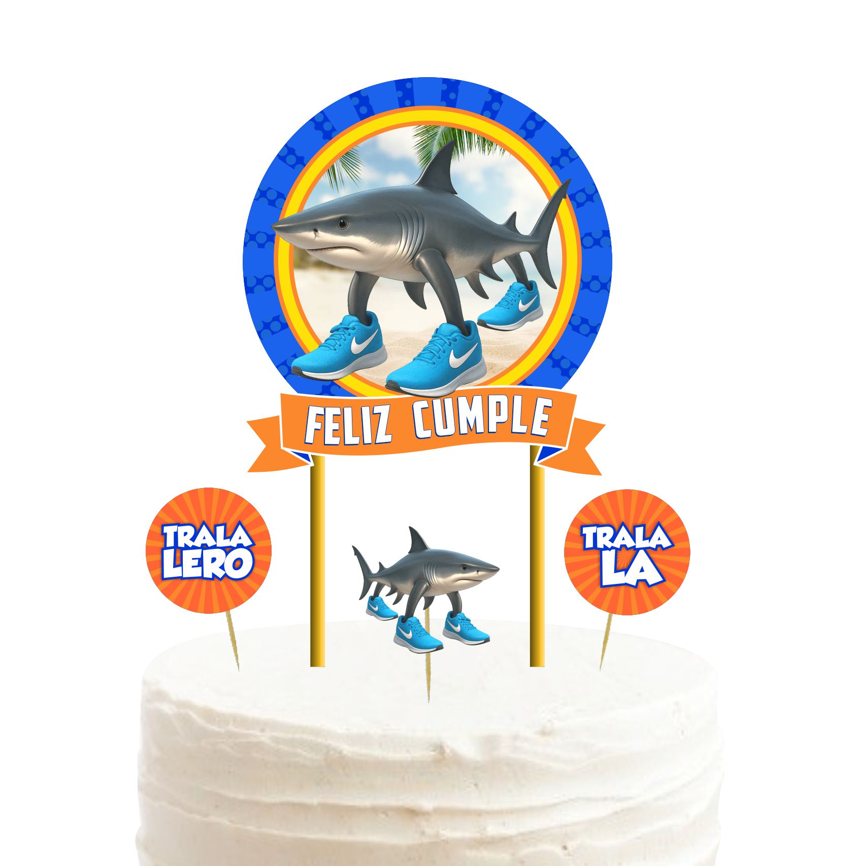 Topper XL Brainrot Tralalero Tralala | Taller Creativo