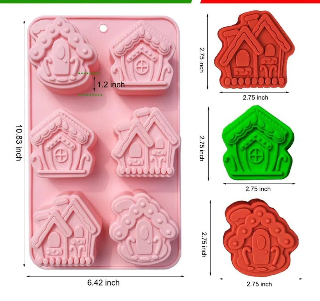 Molde de silicona casitas Velas, Cemento, Resina y Yeso | Ritual de Arte