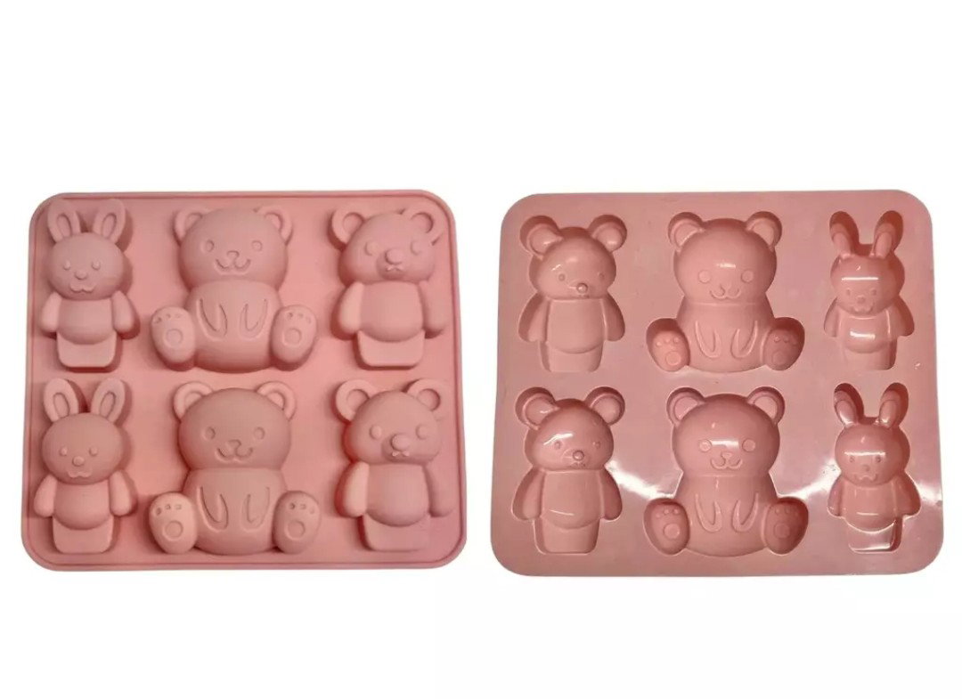 Molde de silicona oso conejo Velas, Cemento, Resina y Yeso | Ritual de Arte
