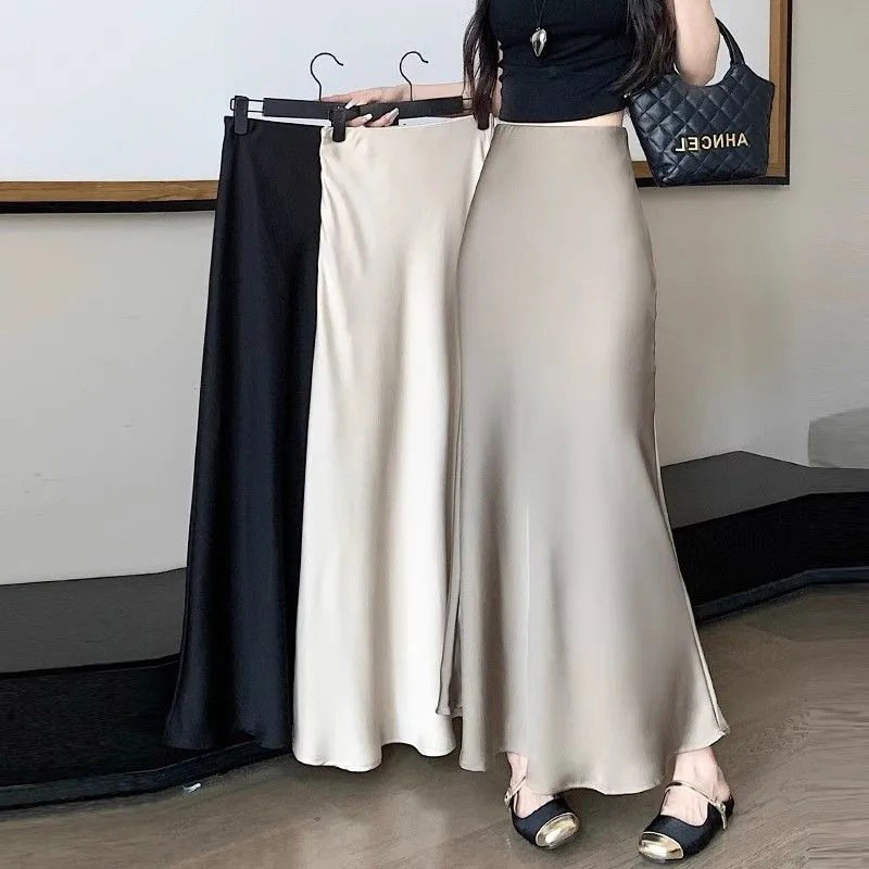 Pollera Larga Satin Look Clásica | Xydung Store