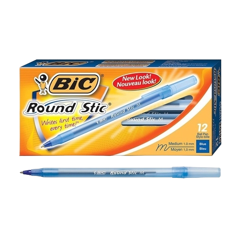 BOLIGRAFO BIC ROUND STICK X12u AZUL | Papelera Luz - Donde la calidad y ...