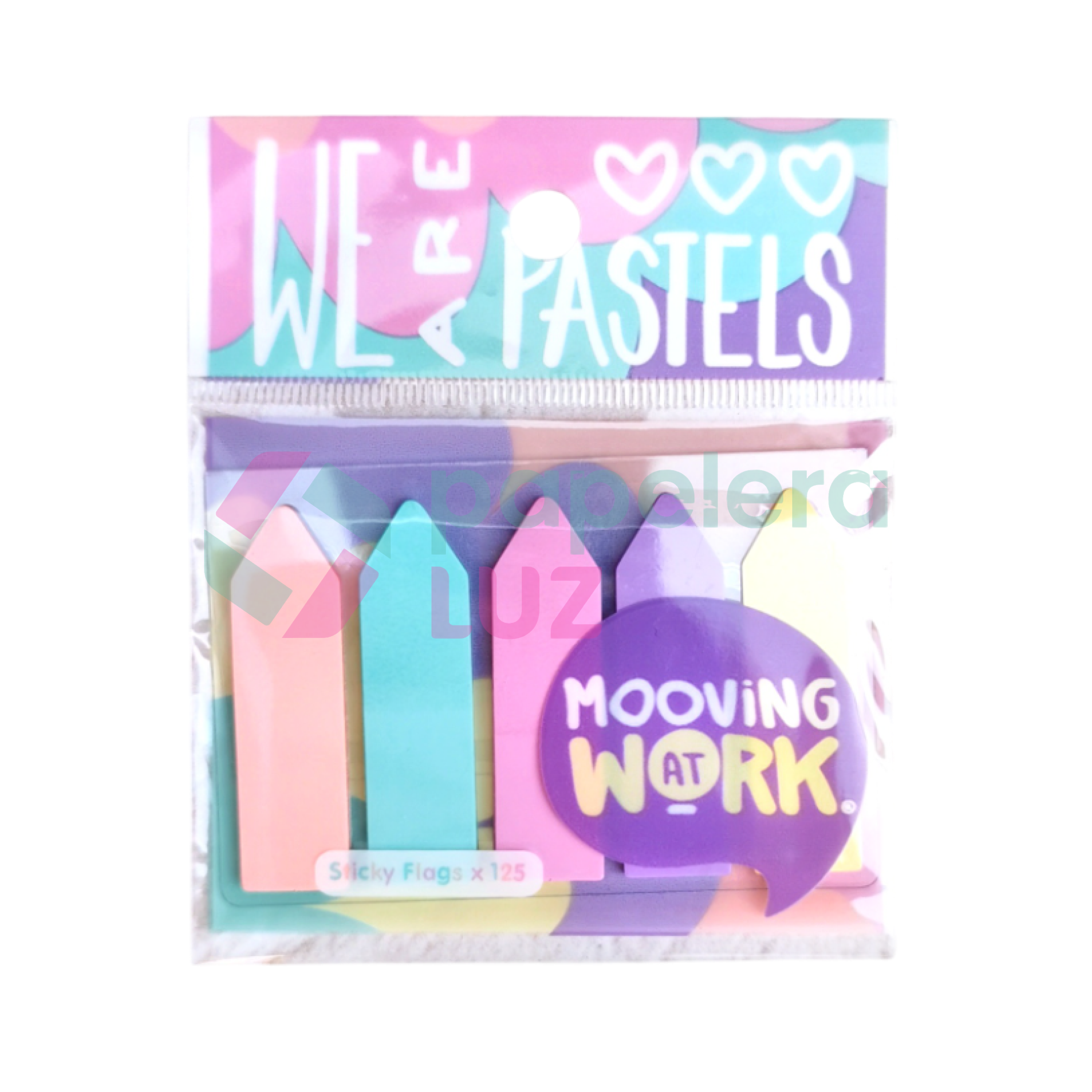 BANDERITAS SEÑALADORES MOOVING PASTEL x125U. x10paq. | Papelera Luz ...