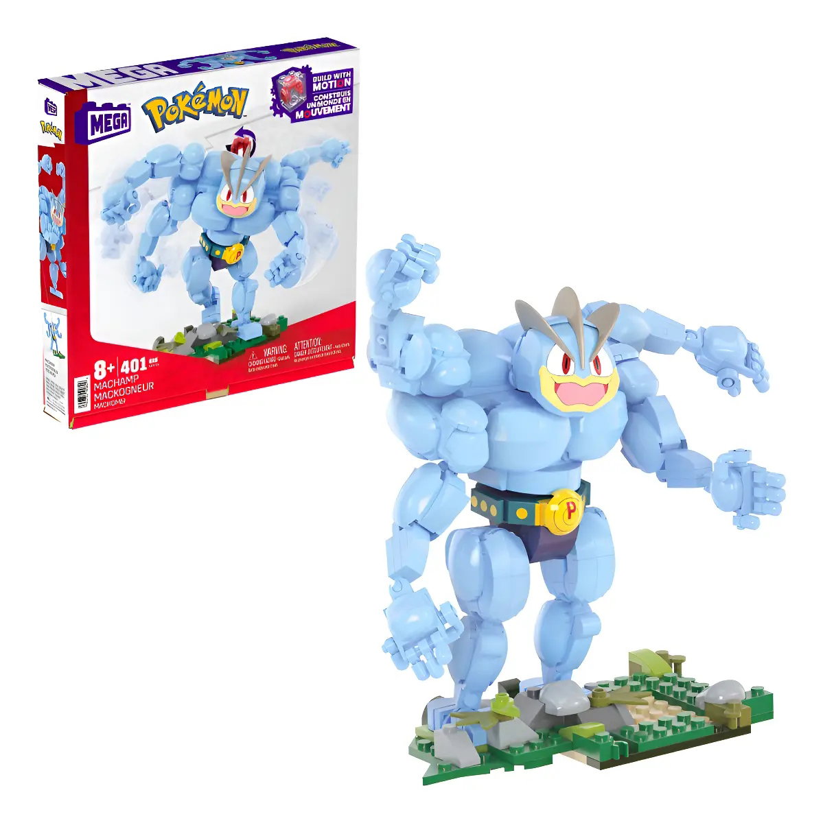 Pokémon. Machamp figura articulada Kit de construcción (401 piezas ...
