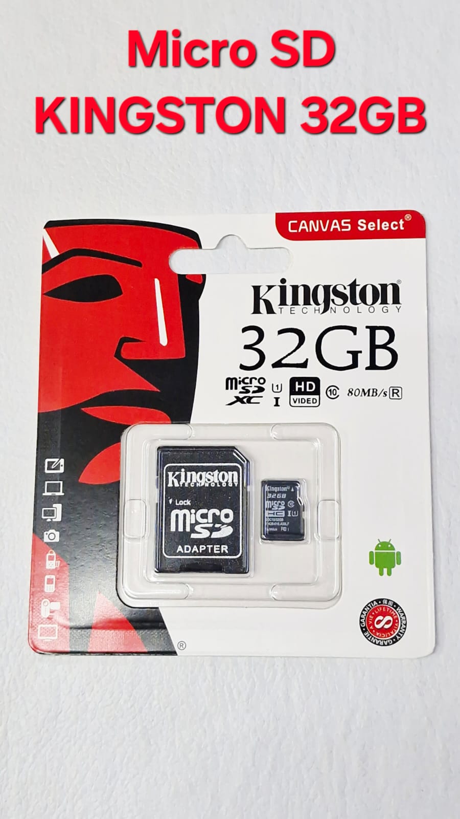 Microsd 32 Gb tipo Kingston | TECNOTODO