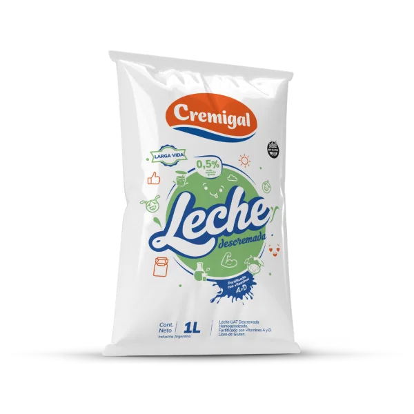 LECHE SACHET DESC. CREMIGAL X 3U | Distribuidora Enzo