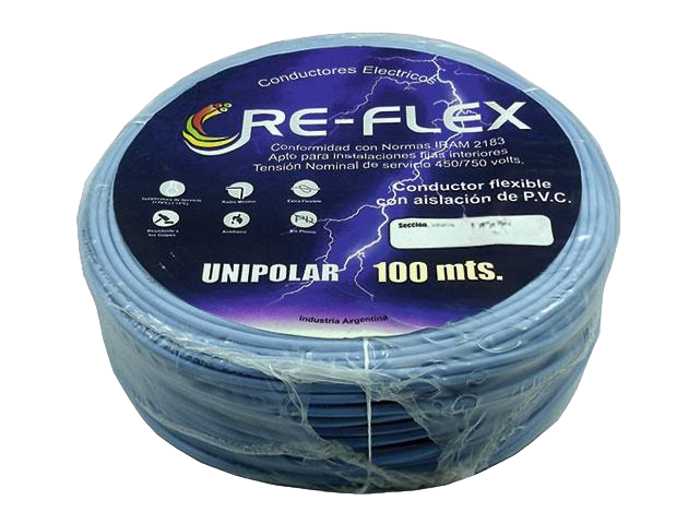 Cable unipolar Reflex 2.5mm x 100 mts Celeste | Talar Electric