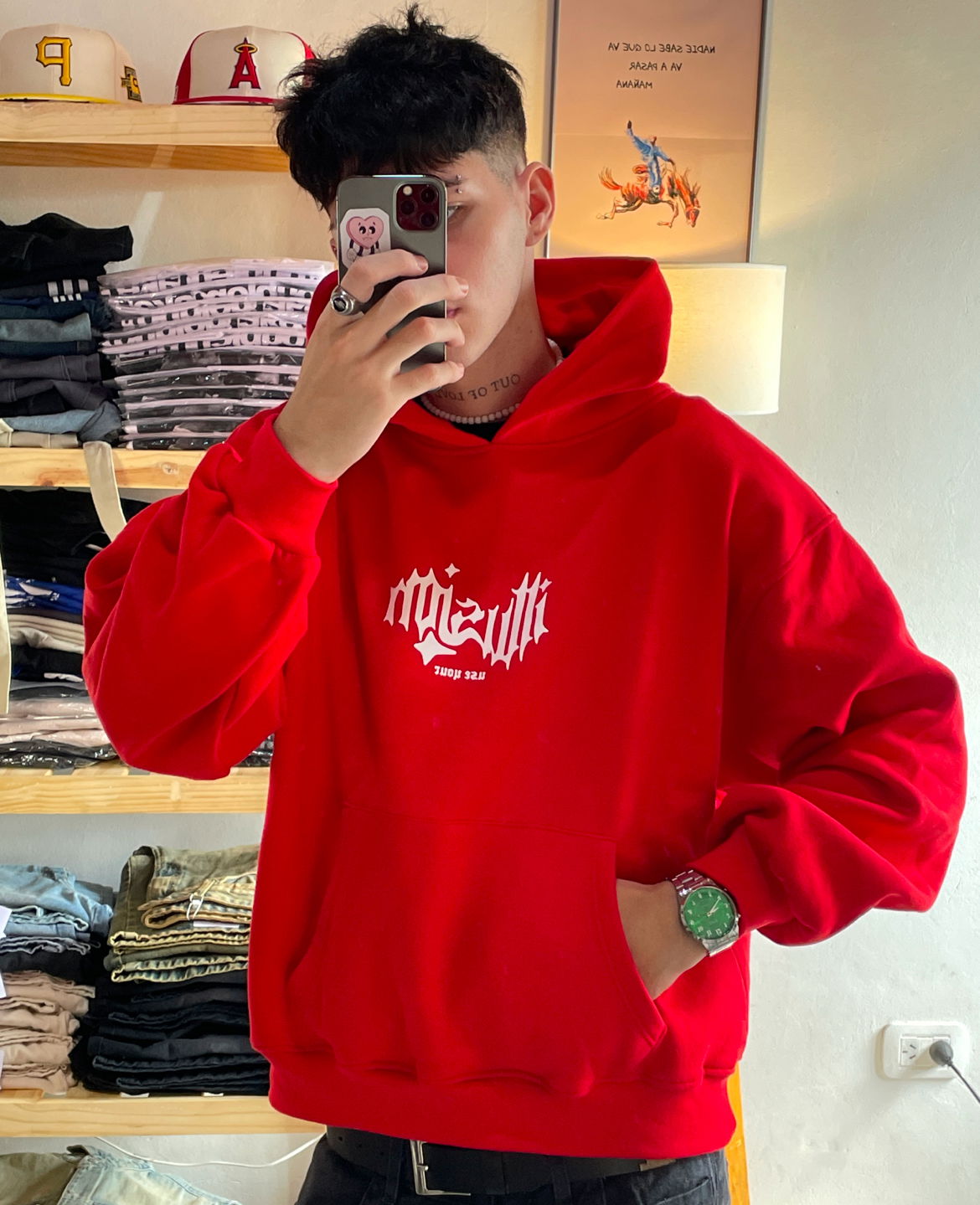 Buzo 'pixel' rojo | Cotize