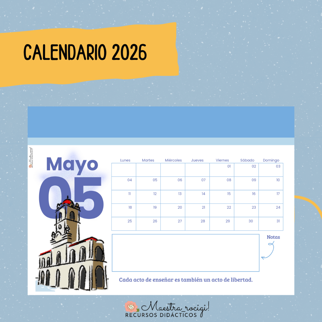 Calendario 2026 "Mi Argentina" (pdf) | Maestra Rocigi