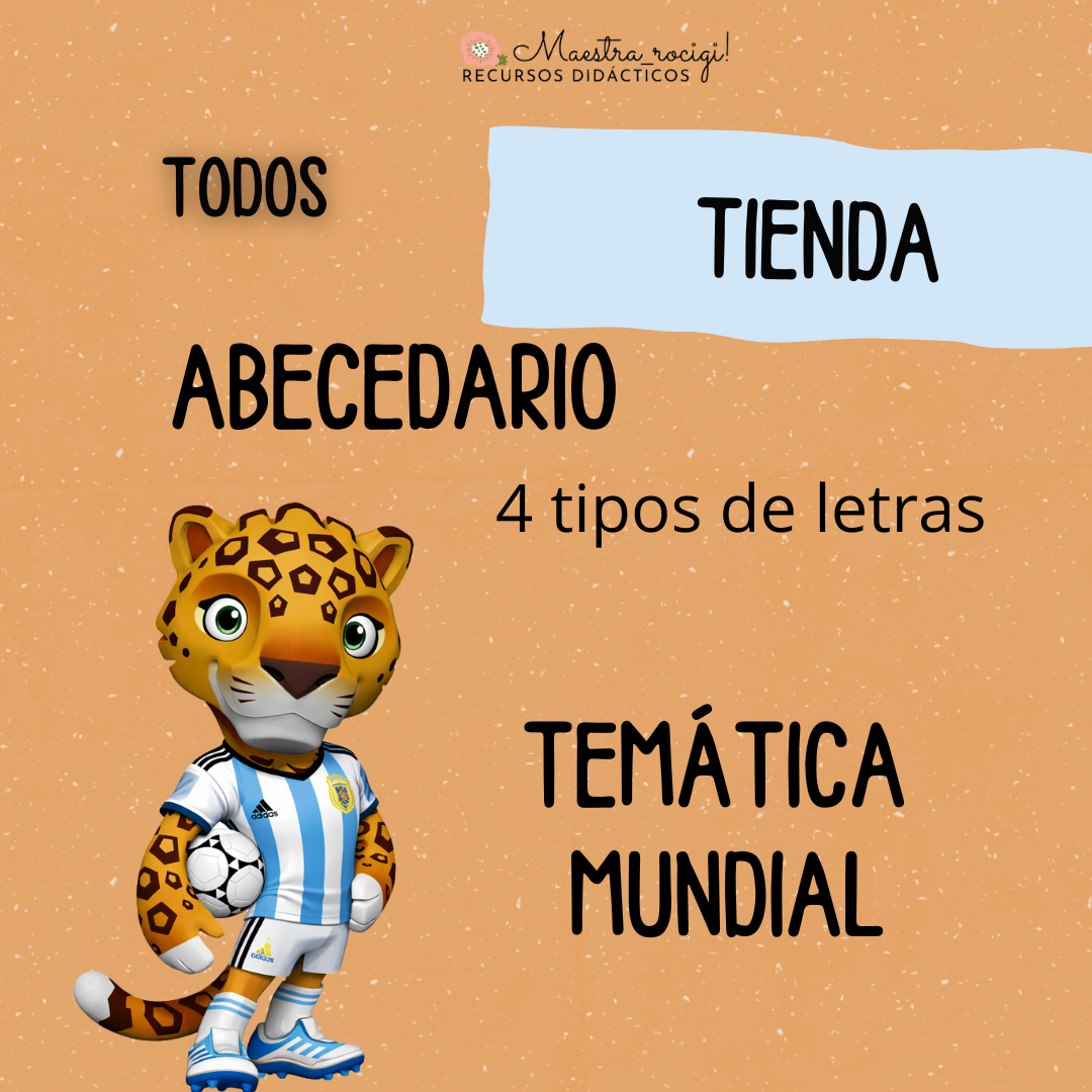 Abecedario 4 tipos de letras Mundial (sin dibujo de referencia) (pdf ...