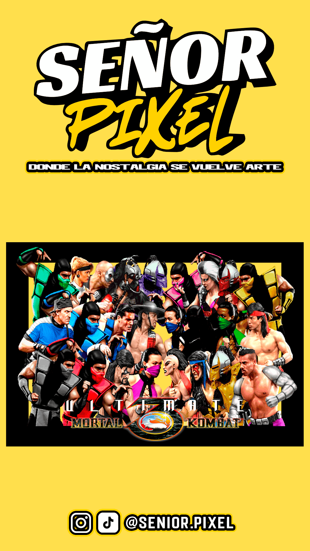 "Ultimate Mortal Kombat 3" Cuadro Anigamer | Señor Pixel