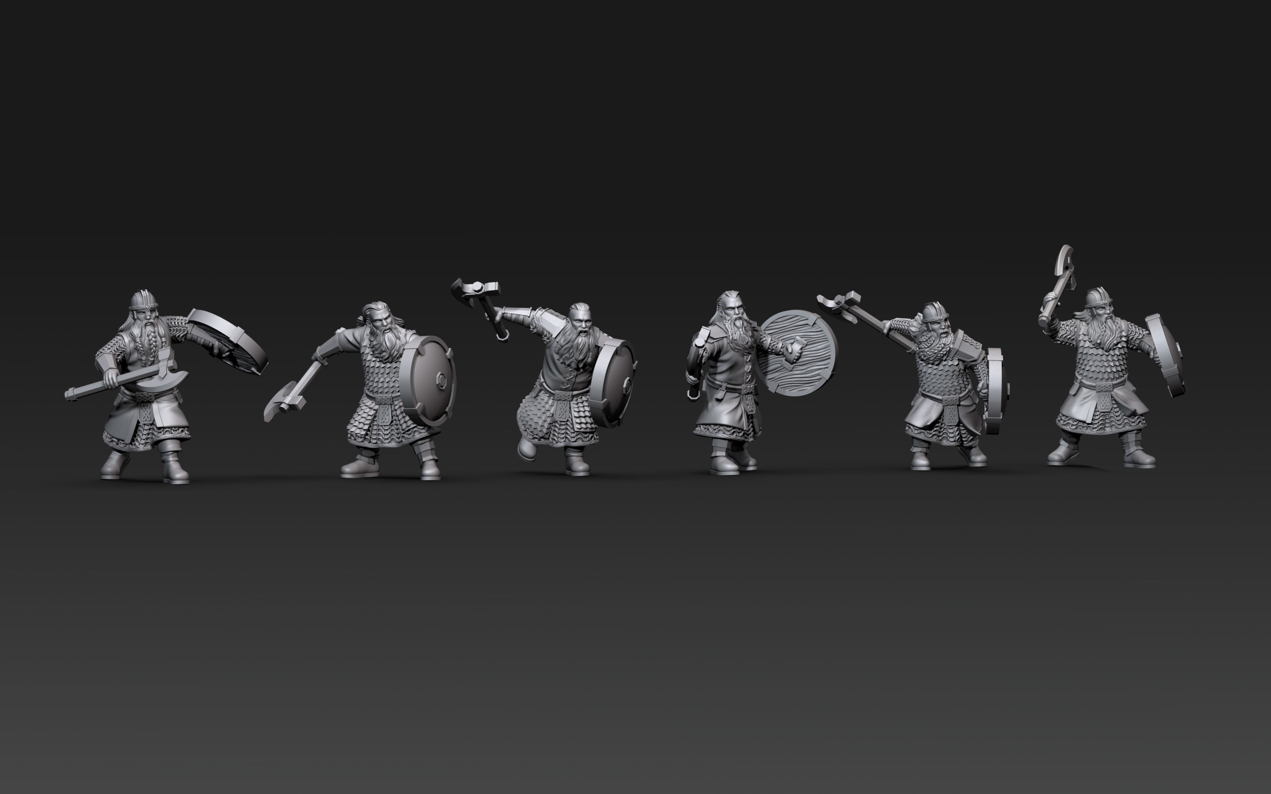 Warriors - Kalak Dwarves - Davale Games | Octarino Miniature Studio