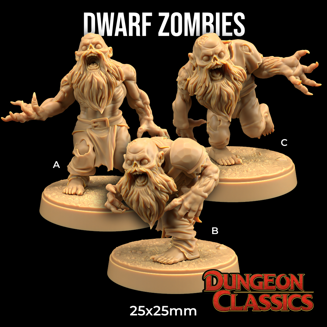 Zombies Enanos - Dungeon Classic | Octarino Miniature Studio
