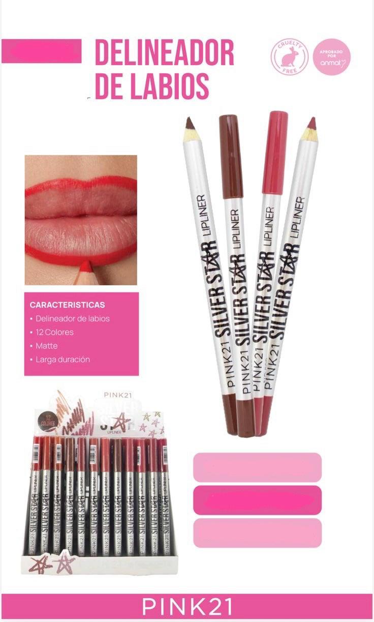 Delineador de labios Silver Star - Pink 21 MEDIA CAJA/CAJA ENTERA | Nk ...