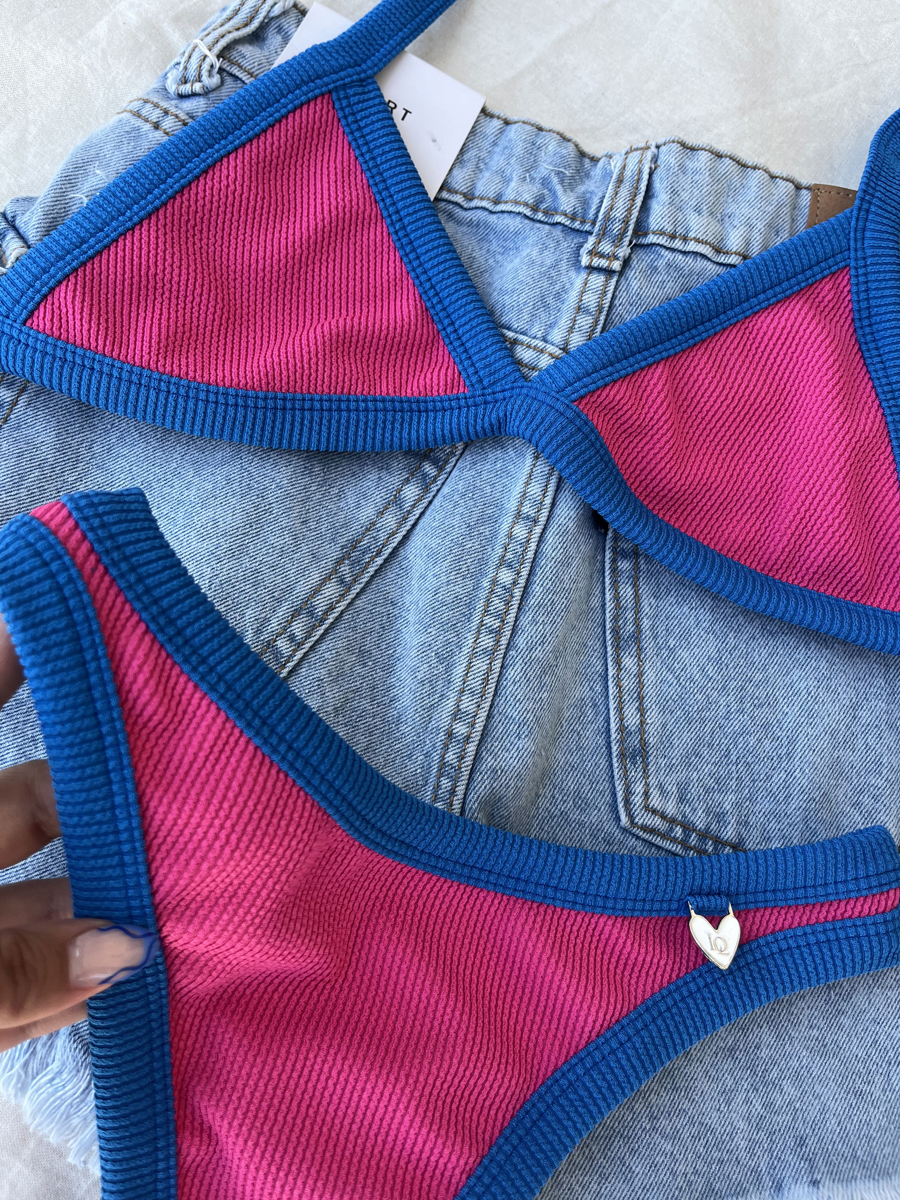 LAOS TEXTURA FUCSIA/AZUL | LQMAYORISTA