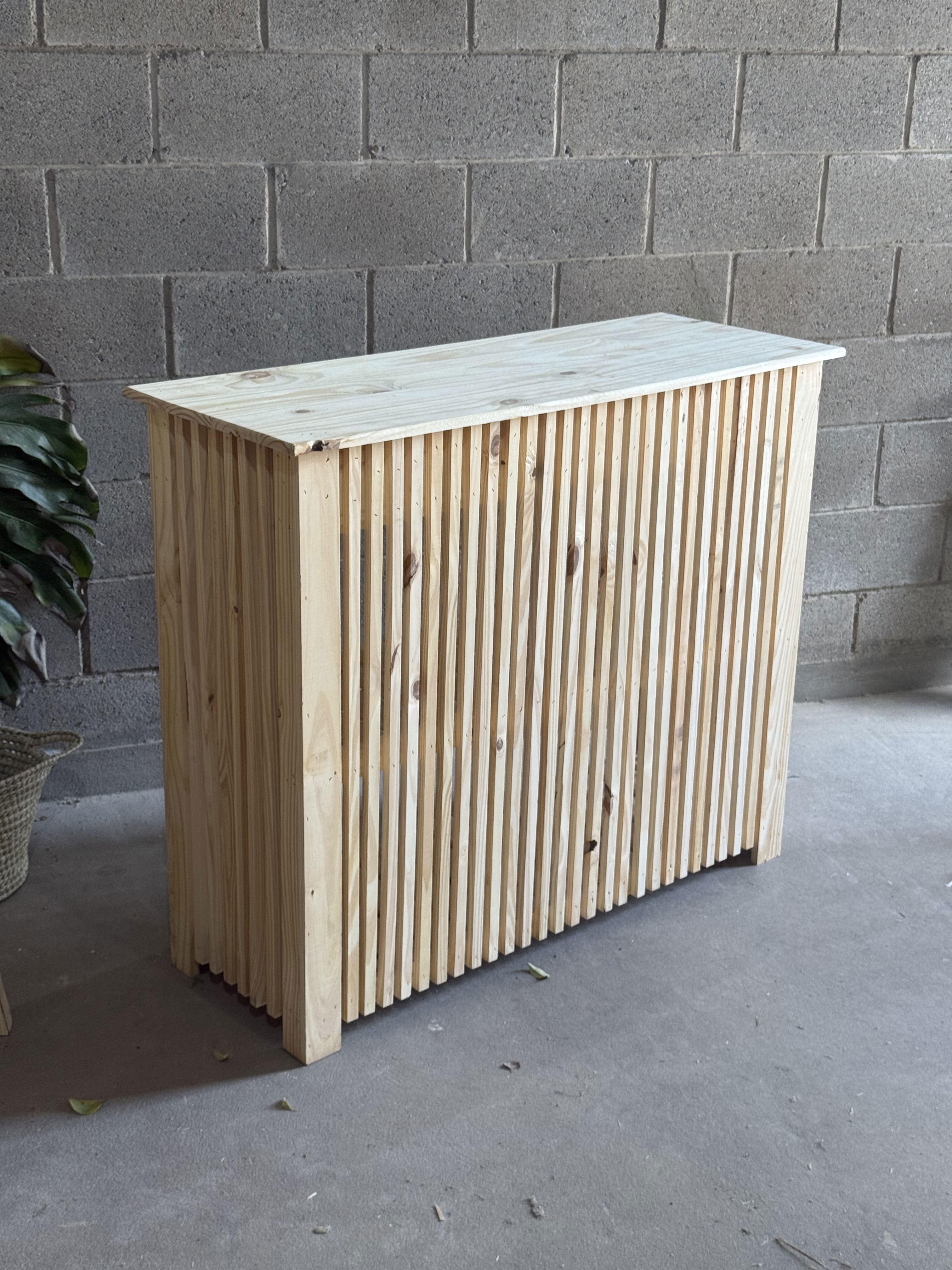 MOSTRADOR VARILLADO CON CAJÓN 1.20 | pinar del valle muebles