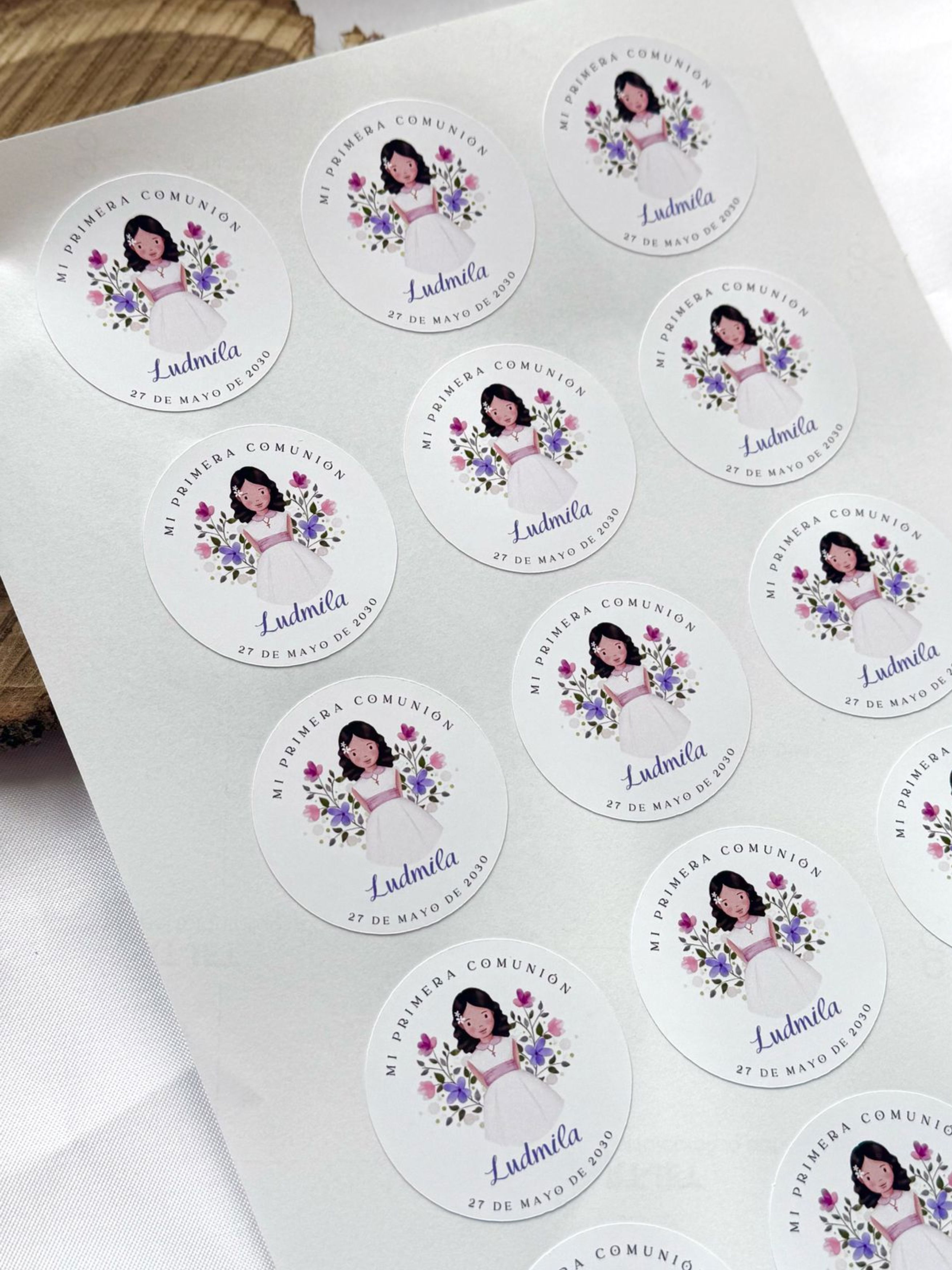 Stickers para comunion | Flores.fyp