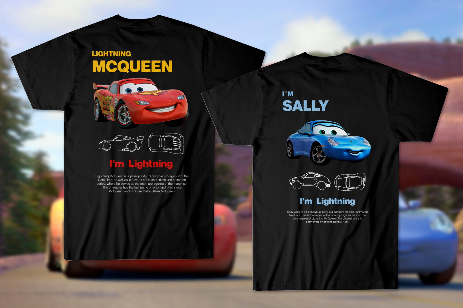 Dúo de Cars - McQueen y Sally (precio por ambas) | Pixies