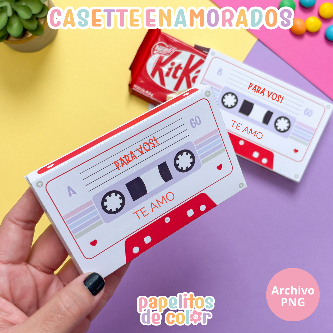 📼💘 Cassette Enamorados 💘📼 | Papelitos de color