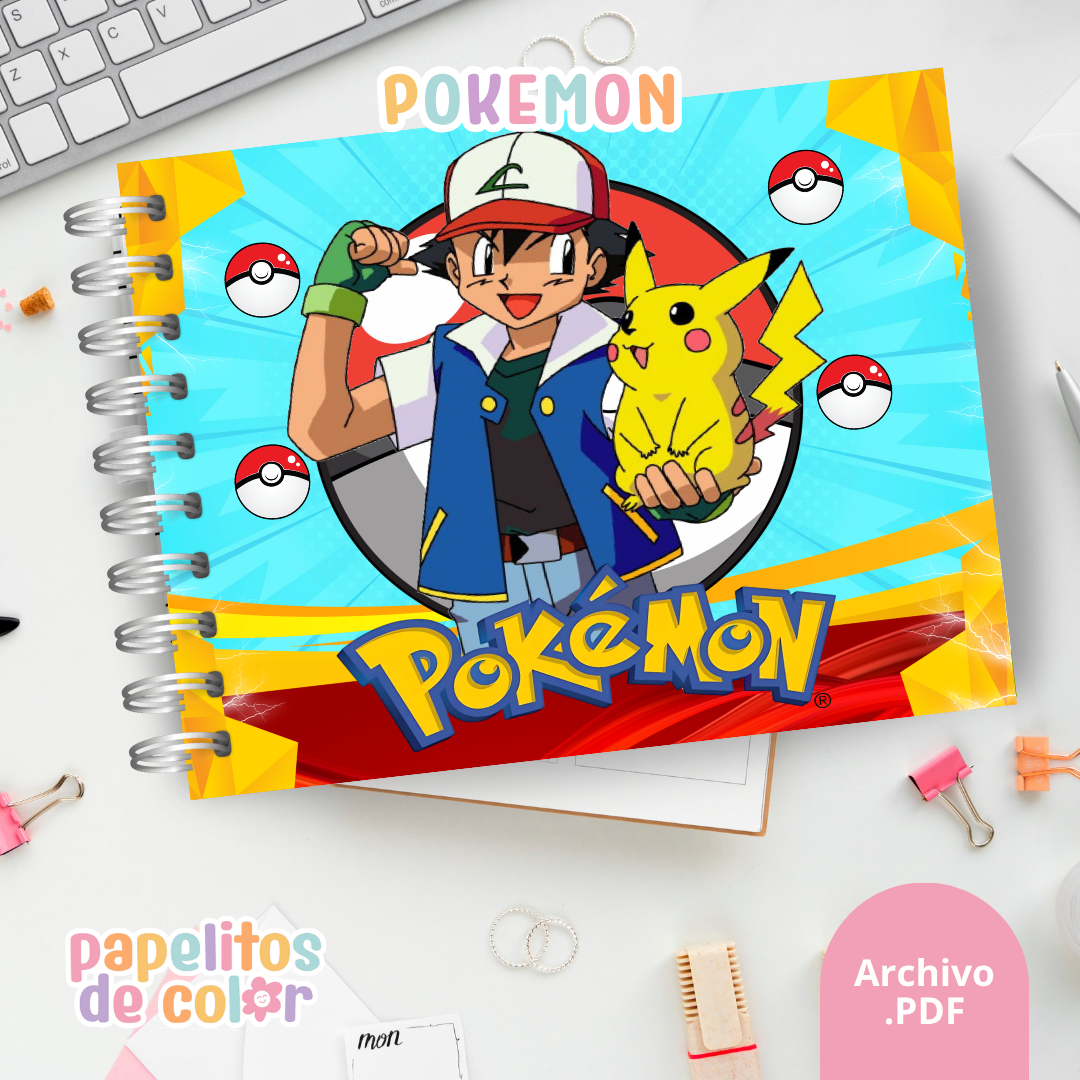🧡 Libro para pintar Pokémon ⚡🎨 | Papelitos de color