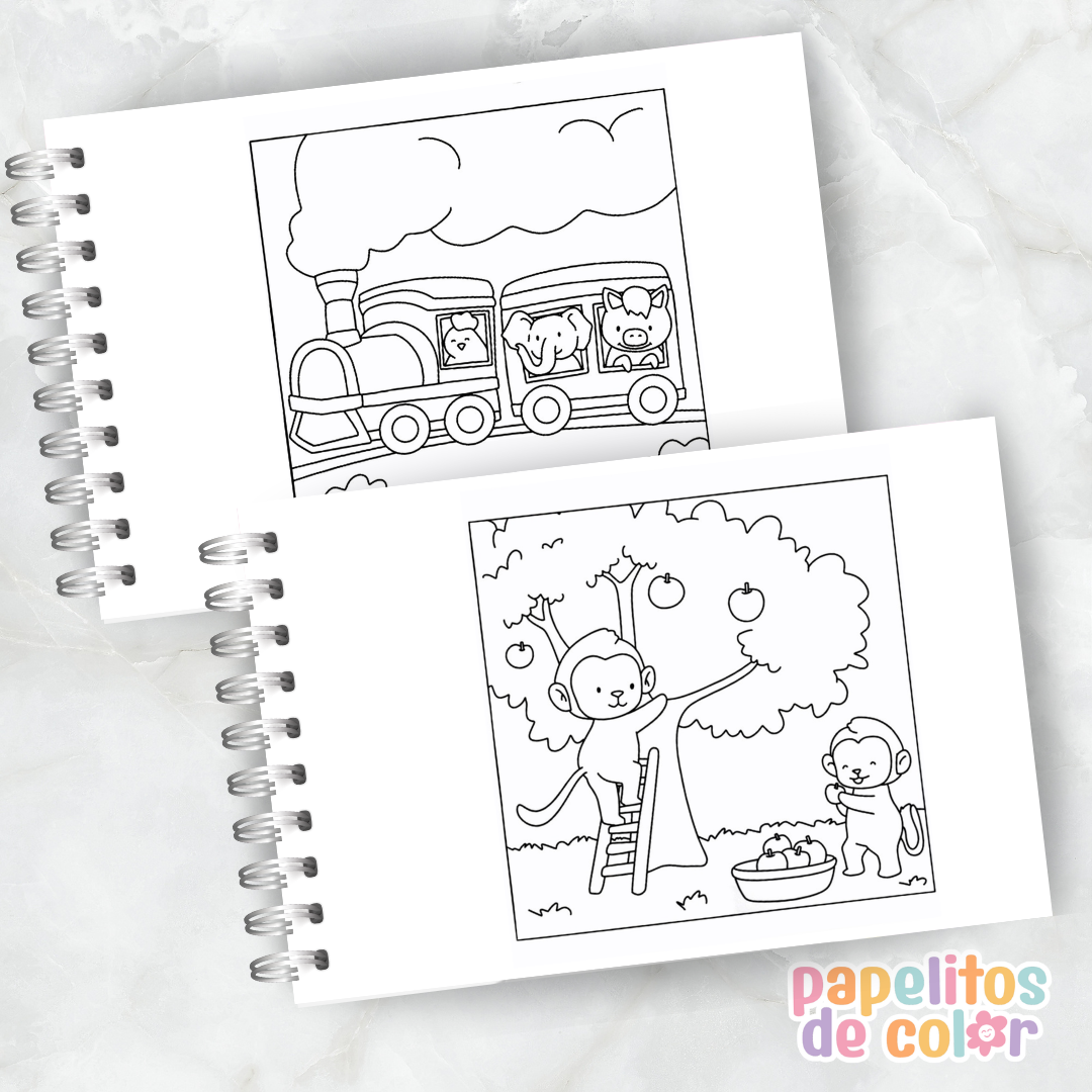 🎨 Libro para pintar Comfy Places 🏡🛋️ | Papelitos de color