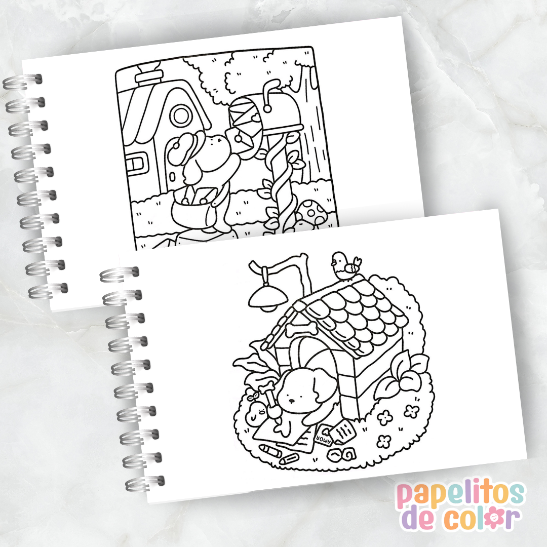 🧸 Libro para Pintar Criaturas Fofinhas 🎨💖 | Papelitos de color